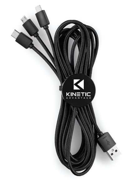 Light-Up 10 Foot 2-in-1 Charging Cable – Kinetic Advantage